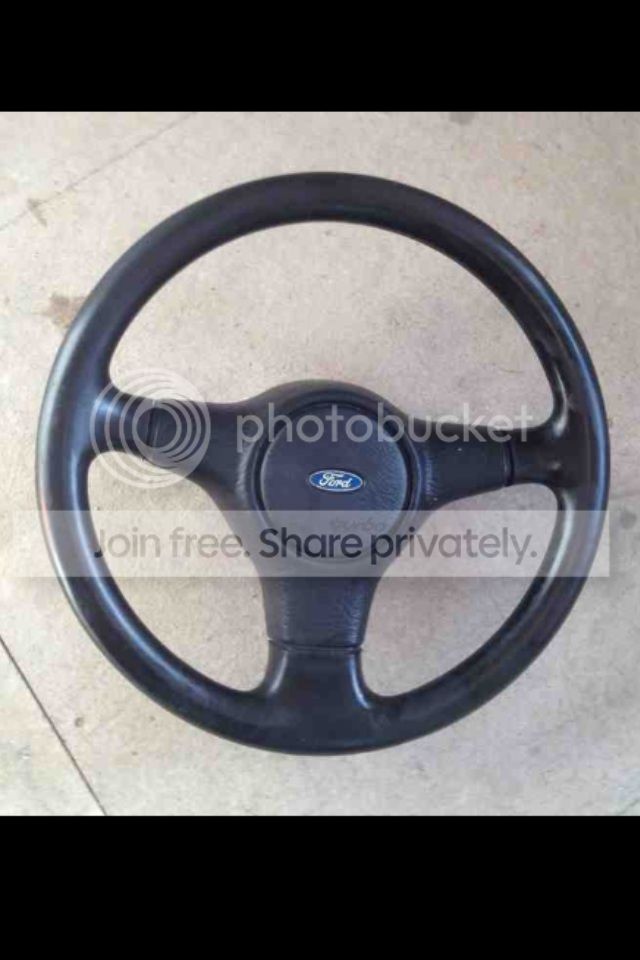 Black fiesta Rs turbo steering wheel : Parts For Sale | Fiesta Forums